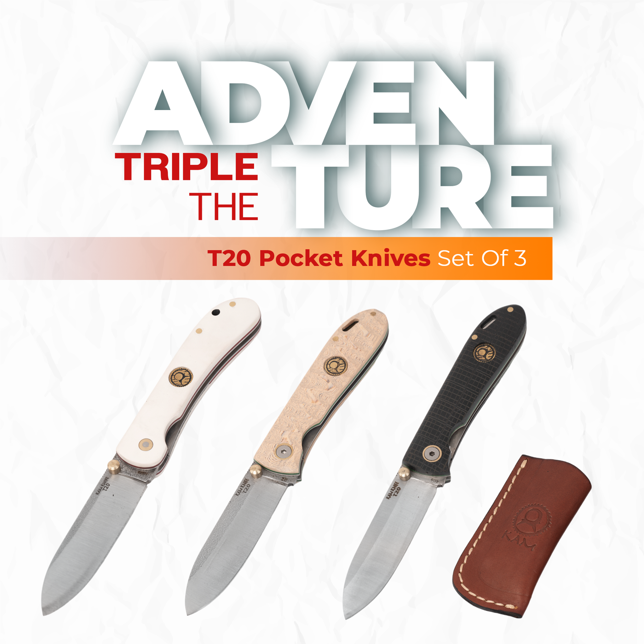 Kam Knife - T20 - 4116 Steel - N690 Steel - 4116 Steel - Set of 3 - Po